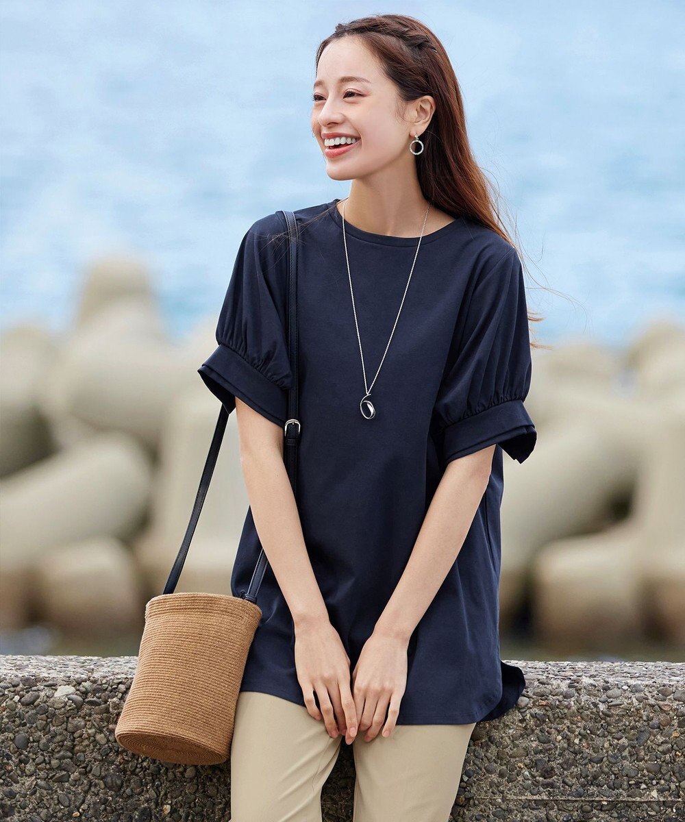 【UVケア・接触冷感】“あまラク” ボリュームパフスリーブカットソーチュニック / Tiaclasse L | ファッション通販 【公式通販】オンワード・クローゼット