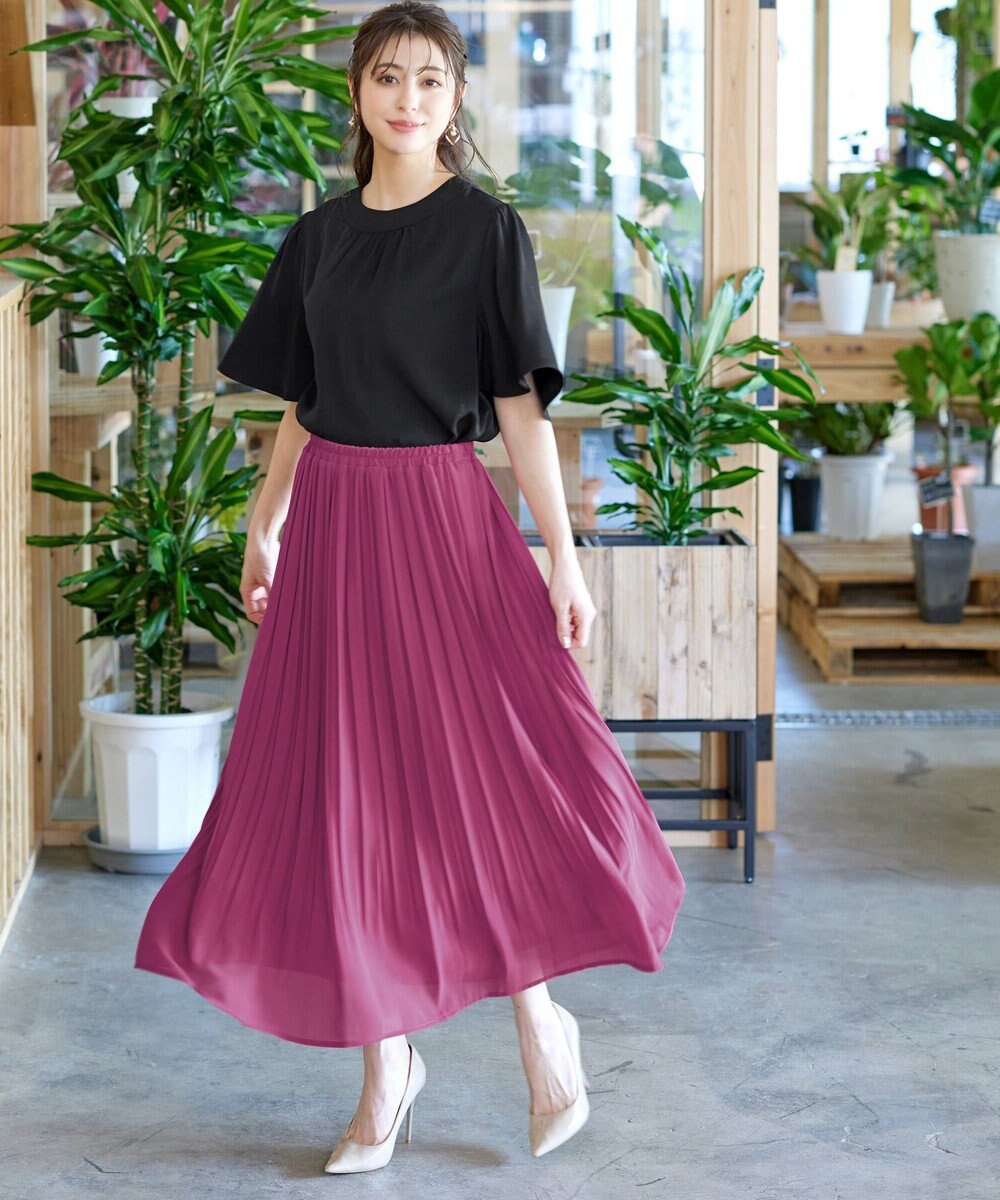 【洗える/ウエストゴム】 ジョーゼットプリーツスカート / Tiaclasse | ファッション通販 【公式通販】オンワード・クローゼット