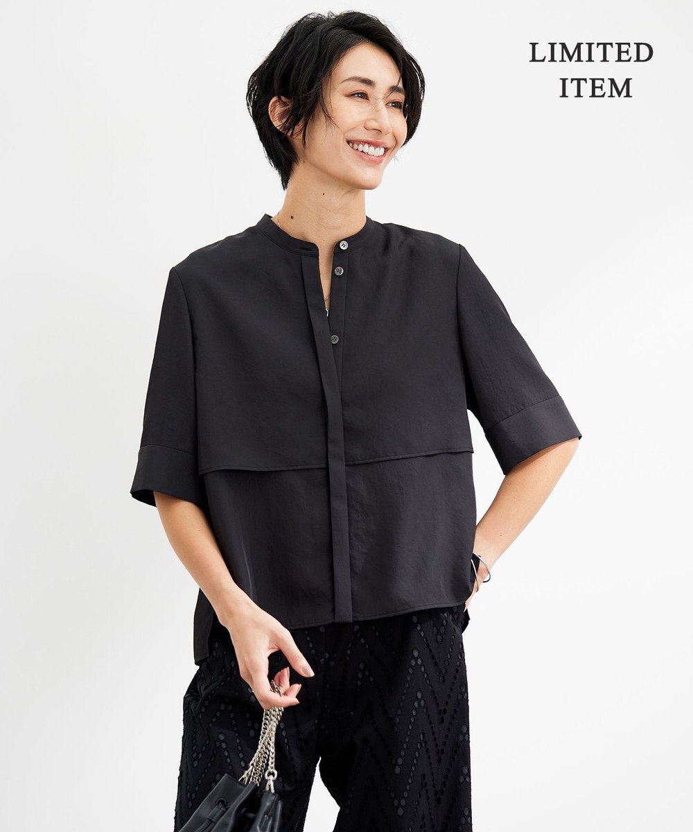 【WEB限定・洗える】 シルキーツイル クロップドシャツ / ICB L | ファッション通販 【公式通販】オンワード・クローゼット