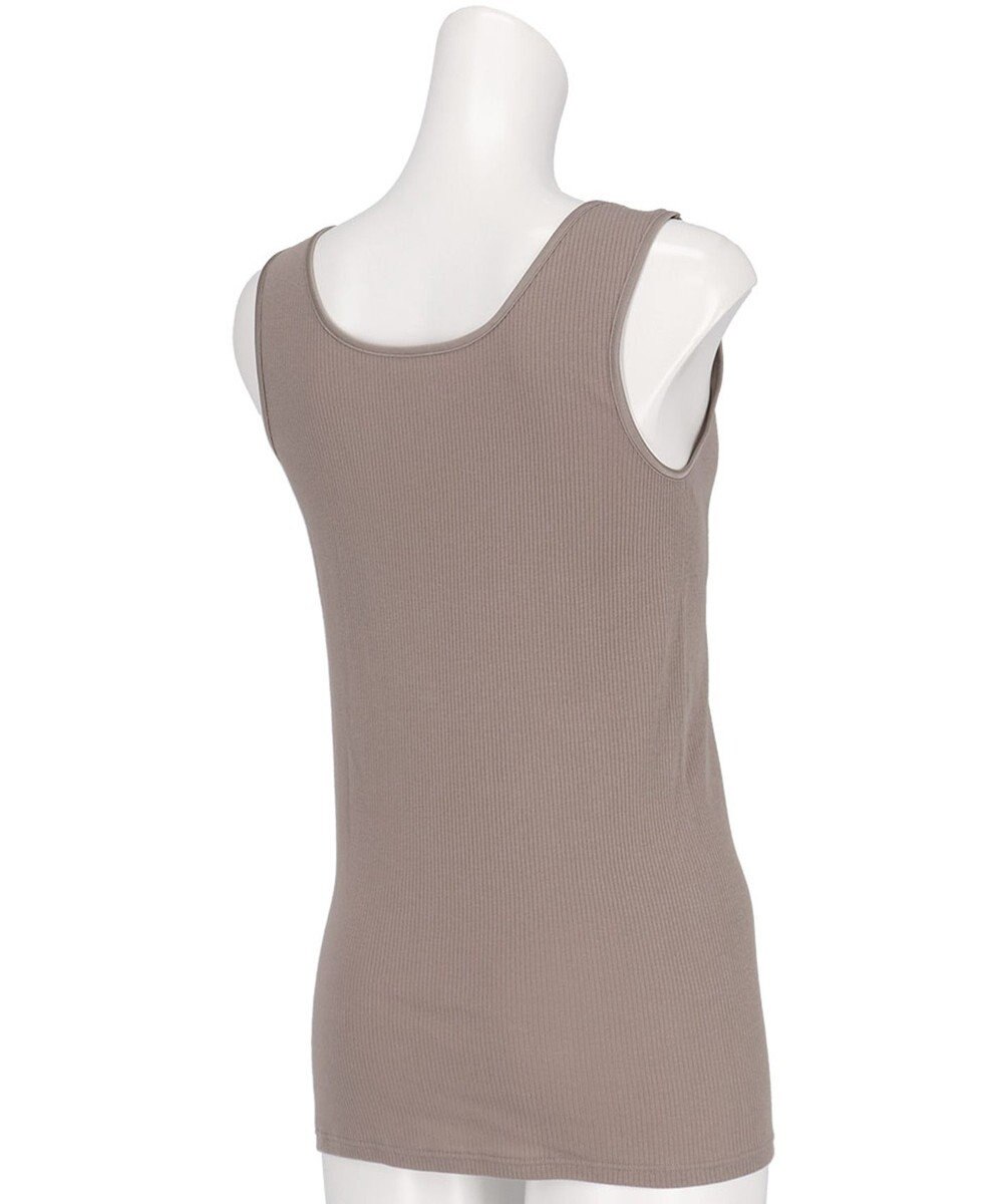インナー オーガニックコットン100％(身生地) ブラがひびきにくい 【綿の贅沢 オーガニック リブタイプ】 ノースリーブ タンクトップ ...