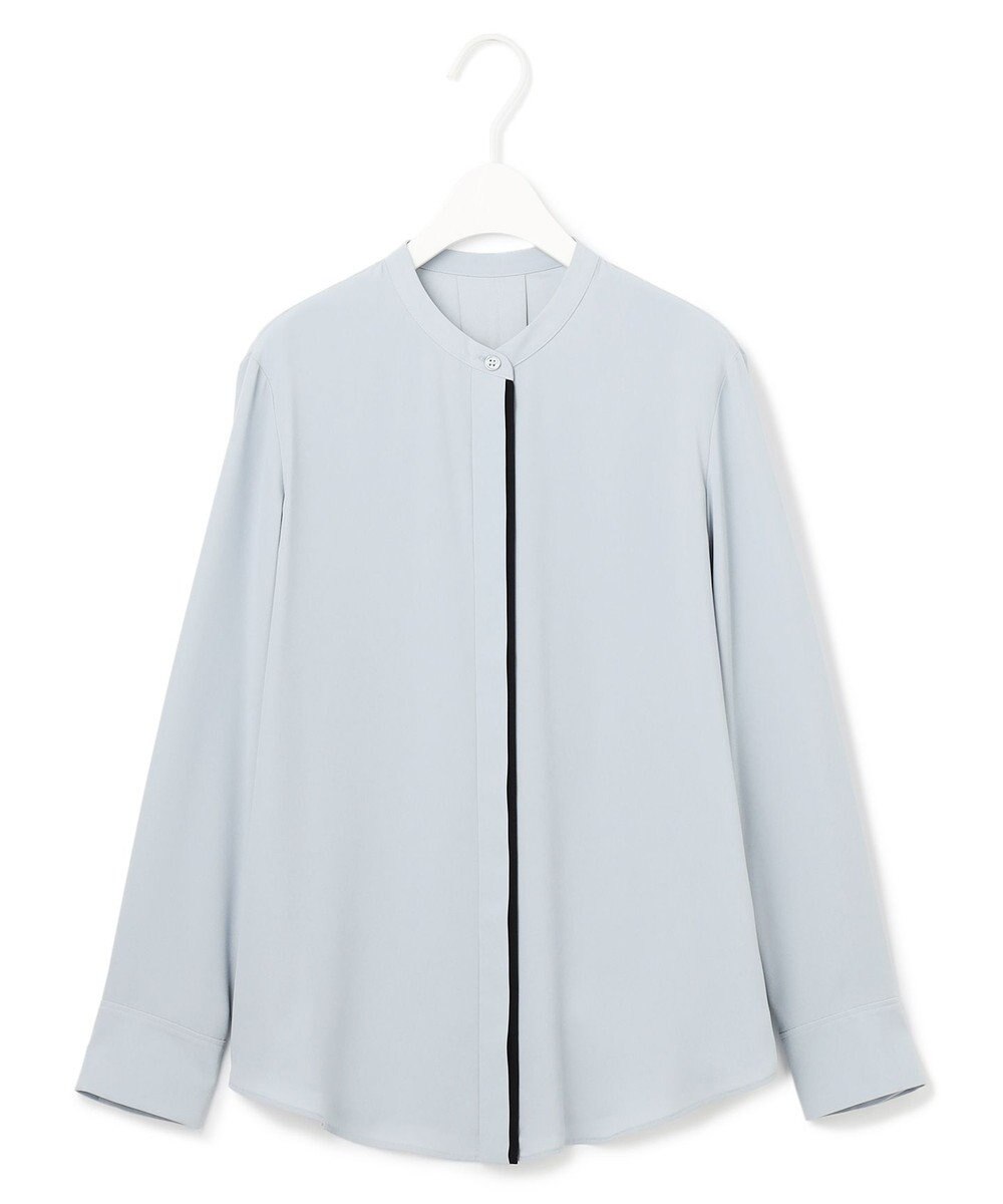 【WEB限定カラーあり・接触冷感・UVケア・速乾・洗える】BackSatinAmunzen バンドカラーブラウス / ICB L | ファッション通販 【公式通販】オンワード・クローゼット