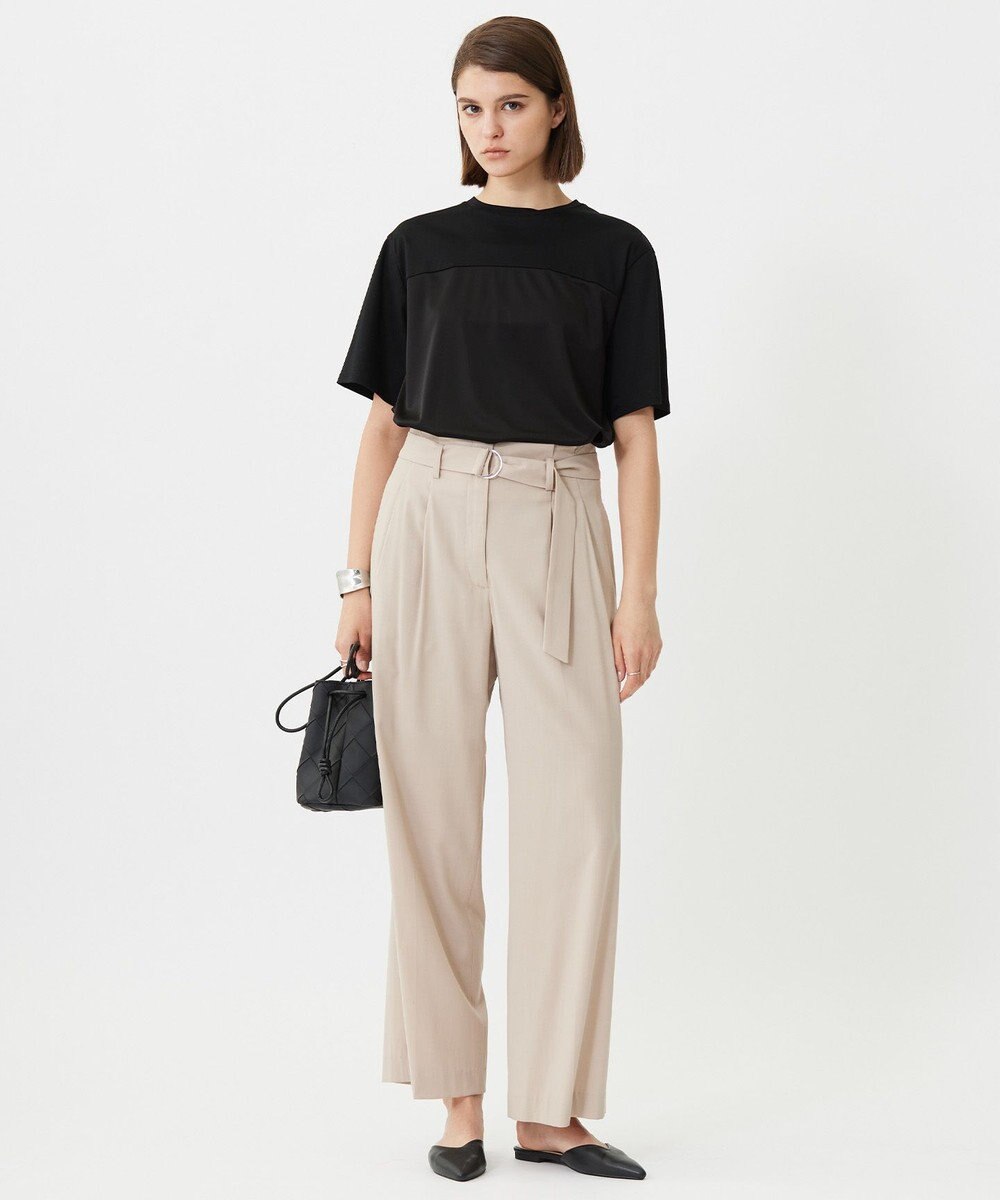 【接触冷感・UVカット・洗える】 T/Rドライリネン ワイドストレートパンツ / ICB L | ファッション通販 【公式通販】オンワード・クローゼット