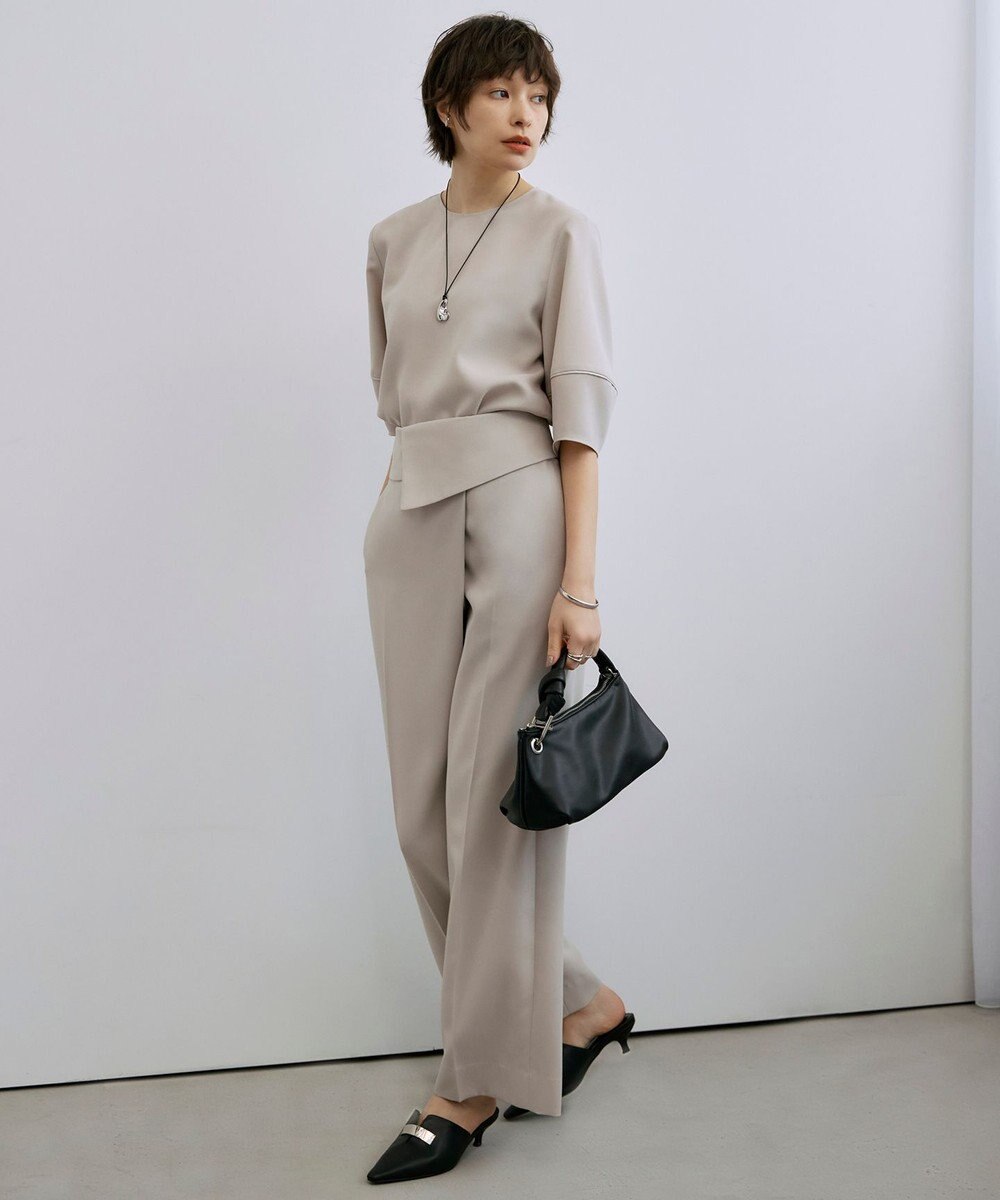 【UVケア・接触冷感・速乾・防シワ・洗える】 FluidBackSatin デザインワイドパンツ / ICB L | ファッション通販 【公式通販】オンワード・クローゼット