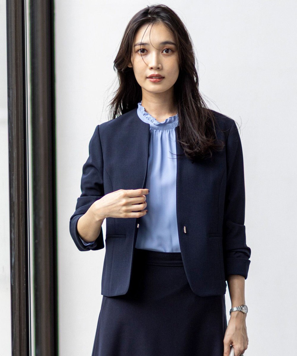 【WEB限定・UVカット・アンチピリング】ウーステッドエステル クルーネック ジャケット / ANY SIS L | ファッション通販 【公式通販】オンワード・クローゼット