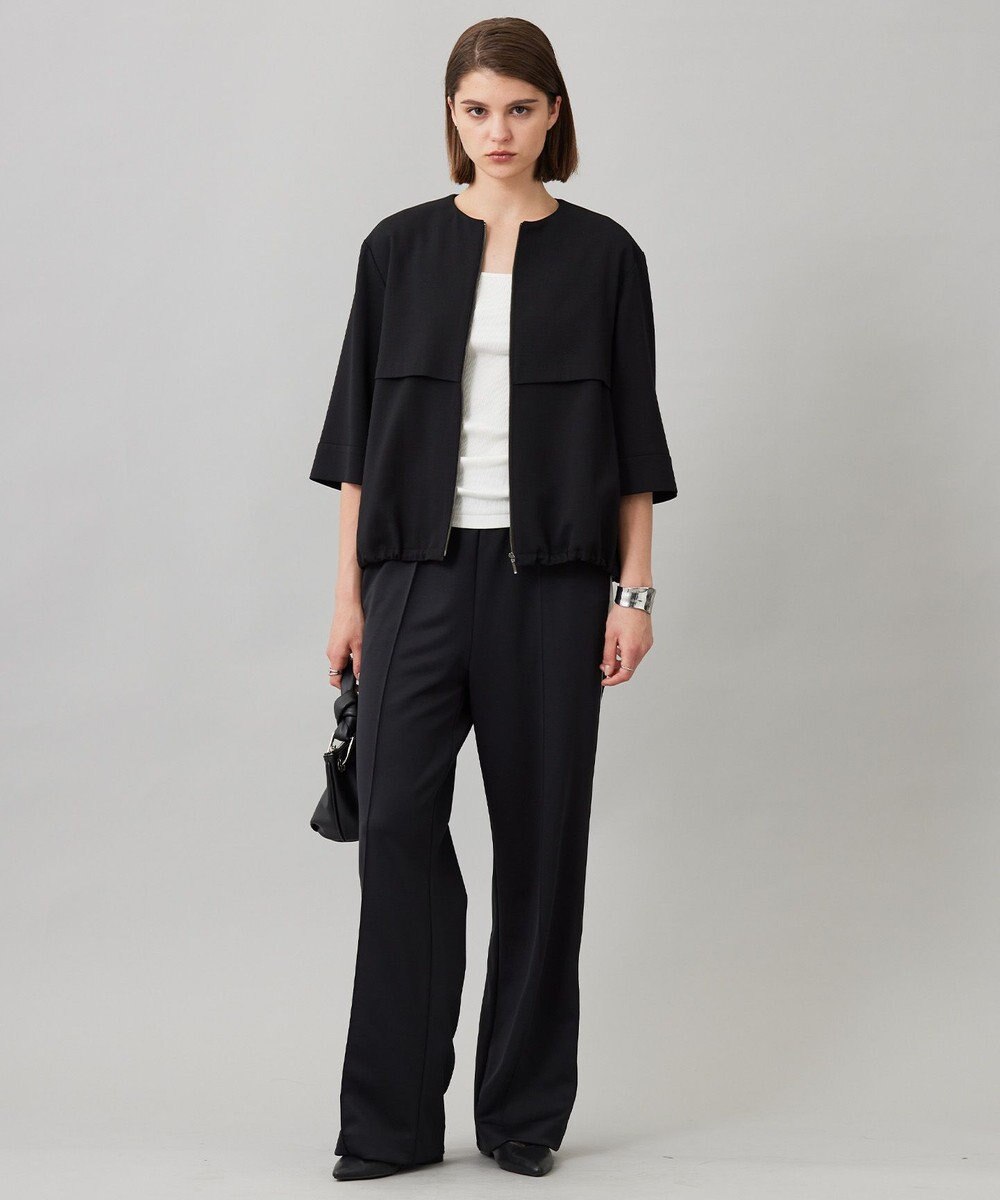 【UVカット・洗える】ウール2WAYストレッチ ノーカラーブルゾン / ICB L | ファッション通販 【公式通販】オンワード・クローゼット