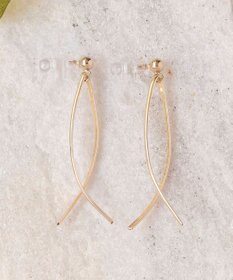 【K14GF】クロスラインスマートイヤリング / Phoebe | ファッション通販 【公式通販】オンワード・クローゼット