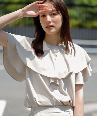 【接触冷感・吸水速乾・UVカット】サラキレイ フリル ブラウス / ANY SIS | ファッション通販 【公式通販】オンワード・クローゼット