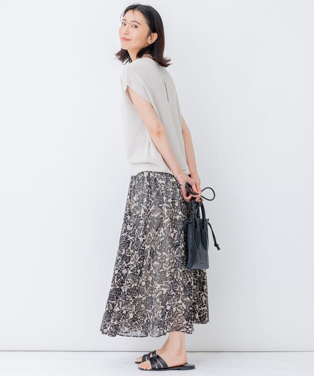 【STORY7月号掲載/洗える】コットンアセテート バックボタン ニット / 23区 L | ファッション通販 【公式通販】オンワード・クローゼット